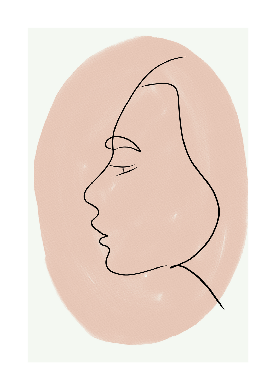 Female Profile #1 Printable Wall Art – Macaroon Daydreams